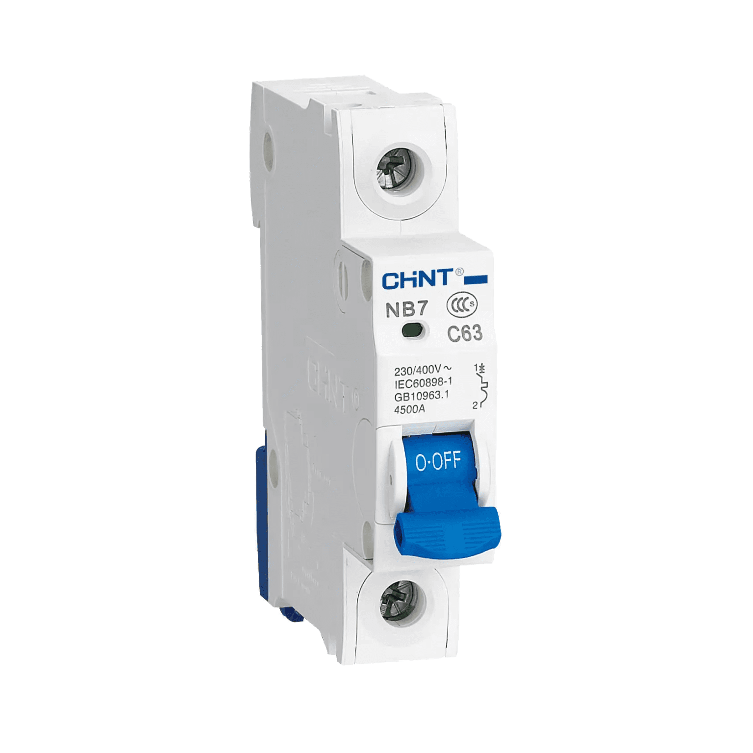 کلید مینیاتوری تکفاز 10 آمپر NB7-1P C10 تیپ C - مهدان الکتریک